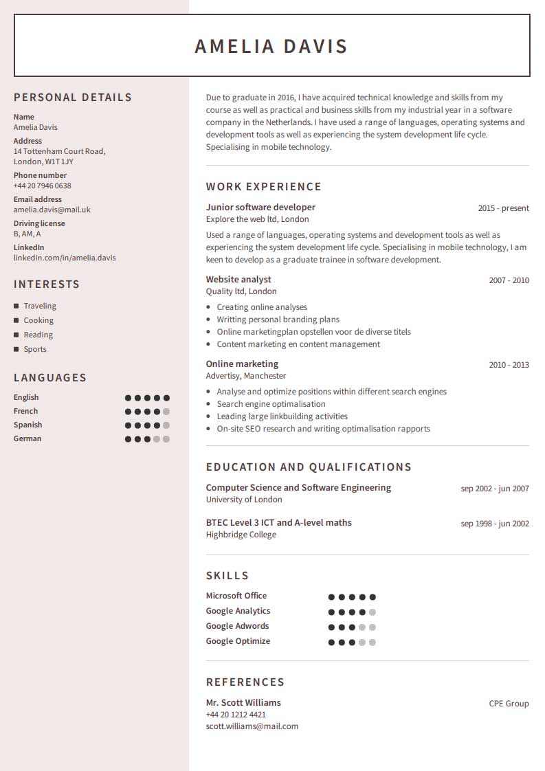 Opret dit CV med professionel CV-bygger - CVMaker